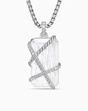 David Yurman Cable Wrap Amulet In Sterling Silver With And Diamonds