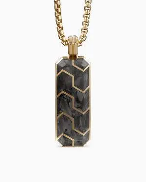 David Yurman Ingot Tag In 18k Yellow Gold