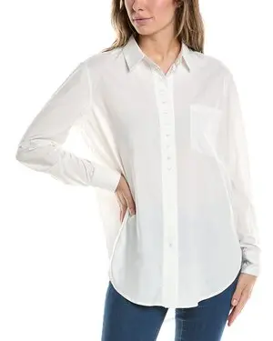 Gracia Se Asymmetrical 3/4 Buttondown Blo - White