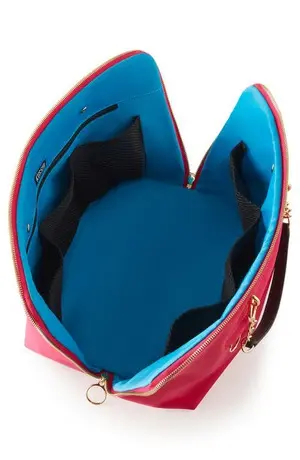 KUSSHI The Traveler Makeup Bag - Hot Pink/ Teal
