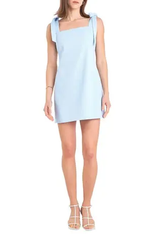 English Factory Tie Strap Denim Minidress