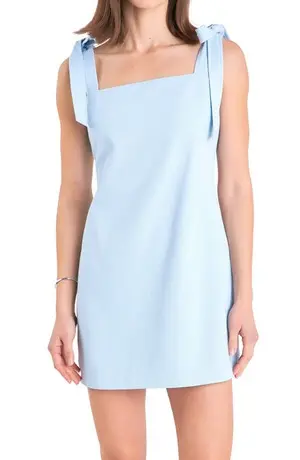 English Factory Tie Strap Denim Minidress