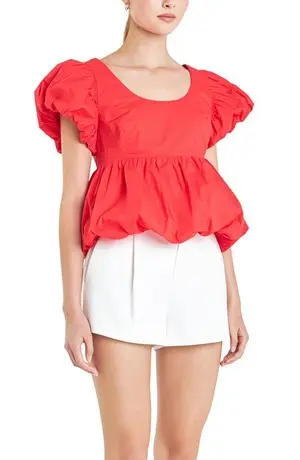 English Factory Bubble Hem Top