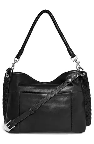AIMEE Leather Shoulder Bag - Black