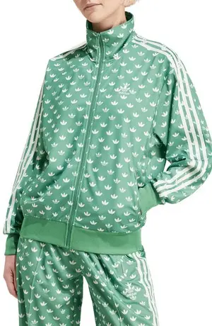 Adidas Monogram Firebird Recycled Polyester Track Jacket - Preloved Green