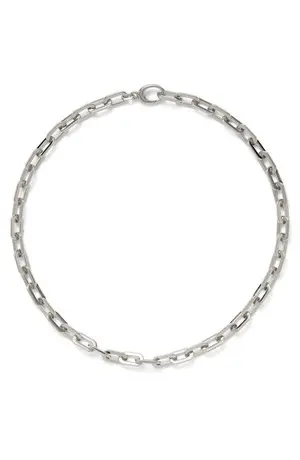 Lady Grey Octagon Chain Necklace - Silver