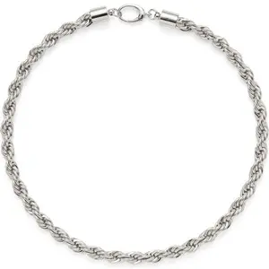 Lady Grey Xl Rope Chain Necklace - Silver