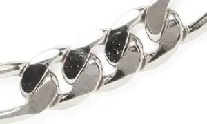 Lady Grey Large Figaro Chain Necklace - Silver