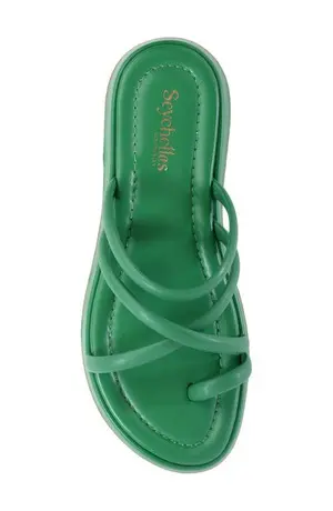 Seychelles Platform Wedge Slide Sandal - Green