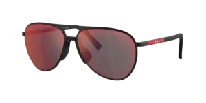 Prada Sunglasses - Dark Grey Mirror Blue,red