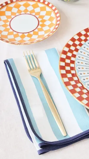 La DoubleJ Large Napkins Set Of 2 - Blue