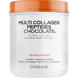 CODEAGE Multi Collagen Peptides Protein Chocolate Powder Supplement - White