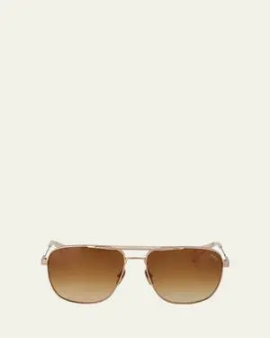 Hoorsenbuhs Golden Titanium Aviator Sunglasses