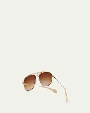 Hoorsenbuhs Golden Titanium Aviator Sunglasses