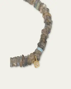 SYDNEY EVAN 14k Pave And Labradorite Bracelet With Bow Charm