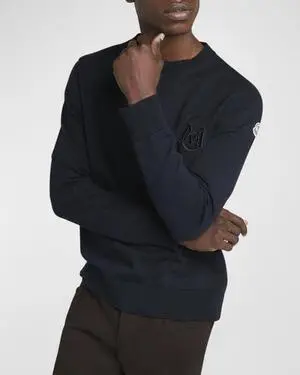 Moncler Logo Crewneck Sweater - Navy