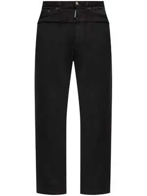 Dsquared2 Denim-panel Cotton Track Pants