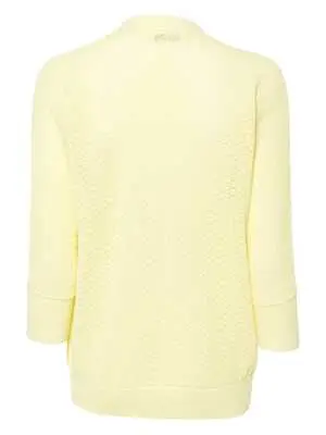 LE TRICOT PERUGIA Open-knit Cotton Cardigan - Yellow