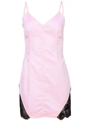 FLEUR DU MAL Poplin Mini Dress - Pink
