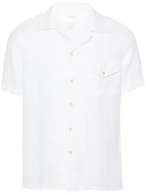 Eleventy Short-sleeve Linen Shirt - White