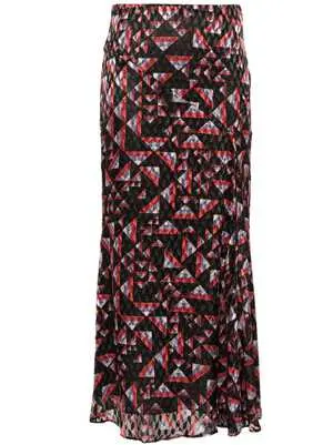 Isabel Marant Étoile Katae Geometric-print Midi Skirt