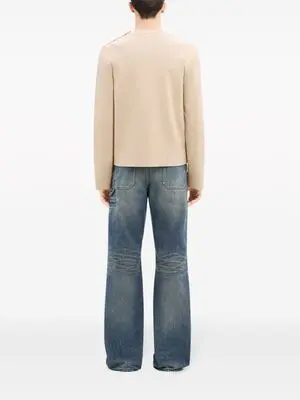 COURREGES Shoulder Snaps Sweater - Neutrals