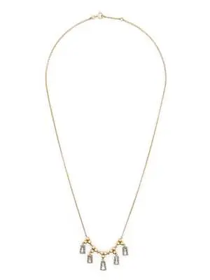 LEANDRA 18kt Yellow Taper-5 Diamond Necklace