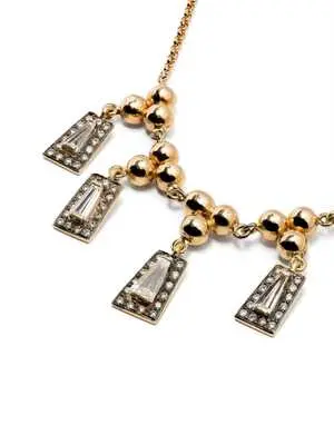 LEANDRA 18kt Yellow Taper-5 Diamond Necklace