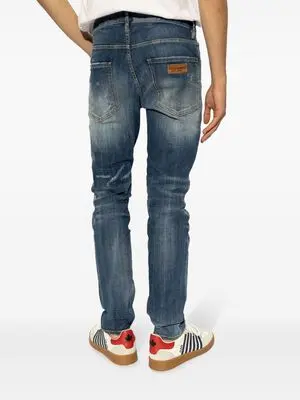 Dsquared2 Distressed Slim-cut Jeans - Blue