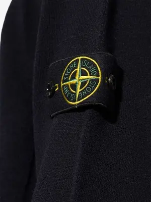 Stone Island Compass Motif Wool Sweatshirt - Blue