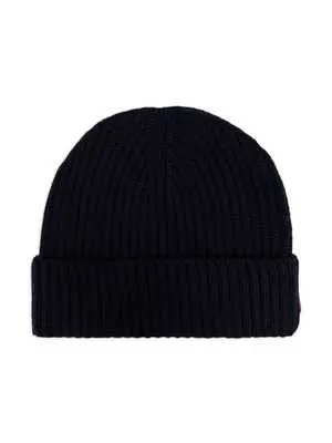 Dsquared2 Ribbed-knit Logo-plate Scarf And Hat Set - Black