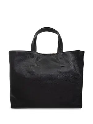 Marni Embroidered Leather Tote Bag - Black