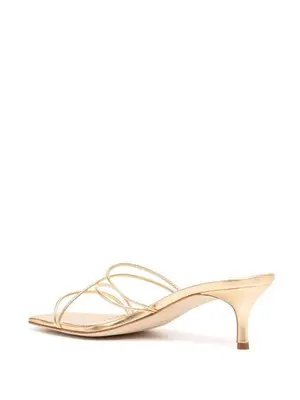 Manolo Blahnik 50mm Ninfemu Sandals - Gold