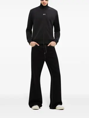 COURREGES Logo-embroidered Jersey Jacket - Black