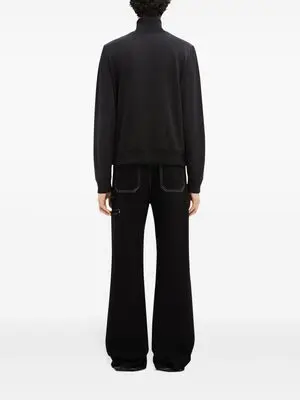 COURREGES Logo-embroidered Jersey Jacket - Black