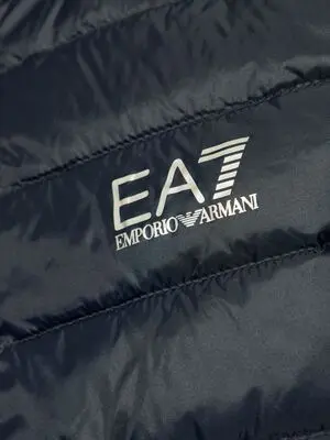 EA7 Logo-print Padded Gilet - Blue