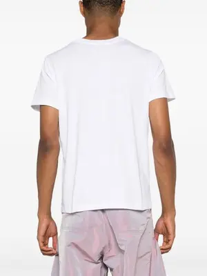 A.p.c. Flocked-logo Cotton T-shirt - White