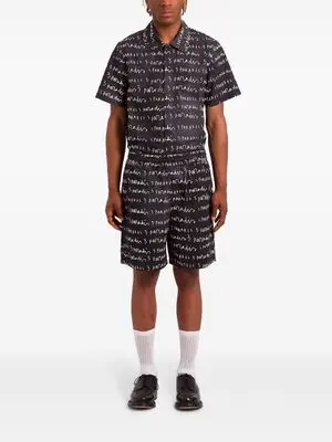 3.PARADIS Logo-print Poplin Shorts