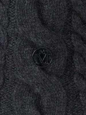 MAISON MICHEL Logo-plaque Cashmere Beanie - Grey