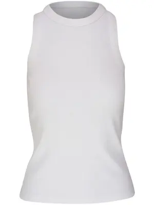Veronica Beard Sleeveless Ribbed Top - White