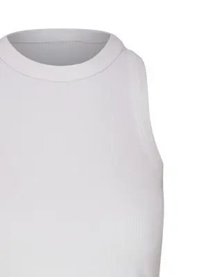 Veronica Beard Sleeveless Ribbed Top - White