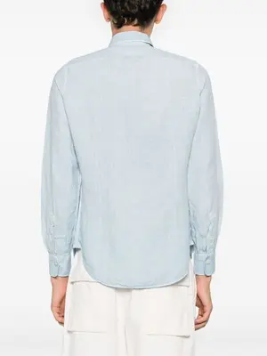 Eleventy Slub-texture Linen Shirt