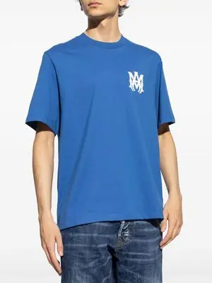 Amiri Logo-print Cotton T-shirt - Blue