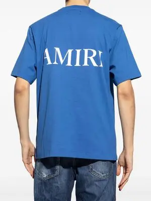 Amiri Logo-print Cotton T-shirt - Blue