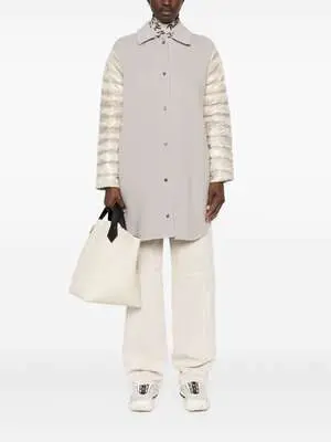 Herno Panelled Puffer Coat - Neutrals