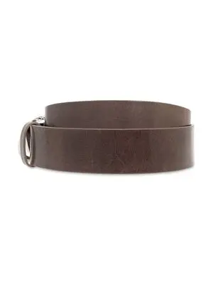 DIESEL® Logo-buckle Leather Belt - Brown
