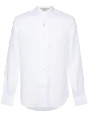 Eleventy Slub-texture Linen Shirt
