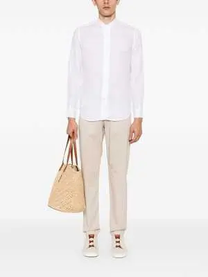 Eleventy Slub-texture Linen Shirt