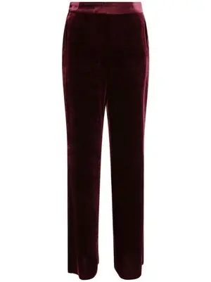 Etro Velvet Straight-leg Trousers - Red
