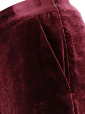 Etro Velvet Straight-leg Trousers - Red